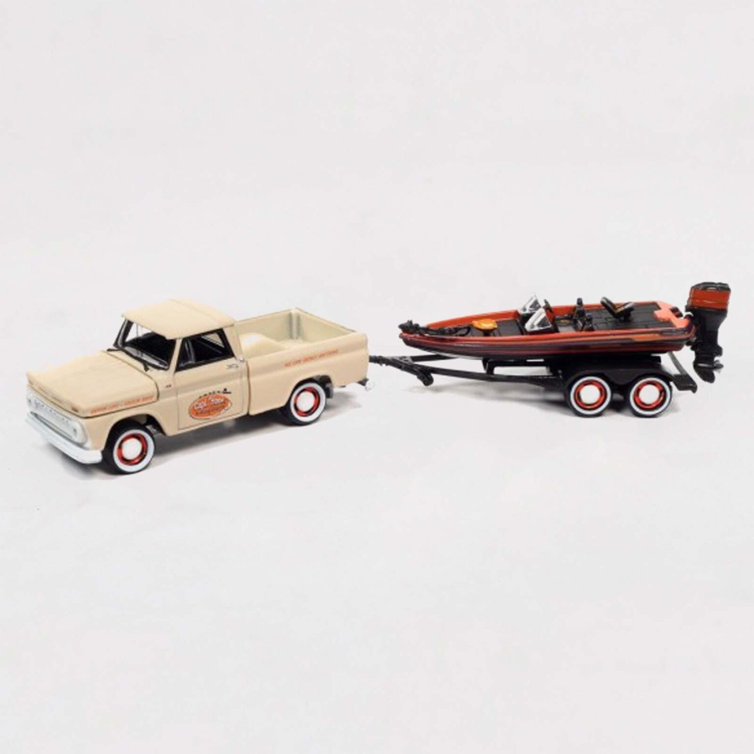 Mô Hình 1/64 Johnny Lightning 1965 Chevy Stepside With Boat And Trailer ...