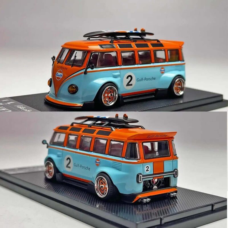 Mô Hình 1/64 Liberty64 1:64 Diecast Model VW T1 Kombi - Gulf Van Camper ...