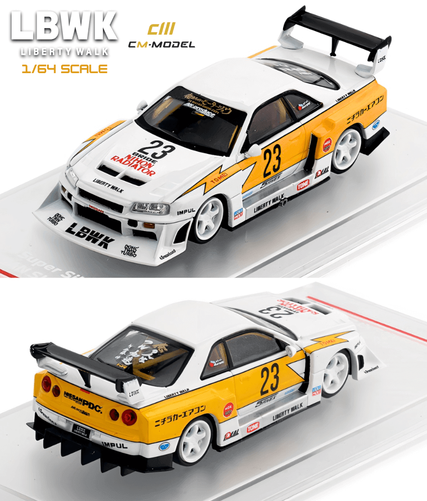 Mô hình 1/64 CM Model LB-ER34 Super Silhouette NISSAN SKYLINE - District M