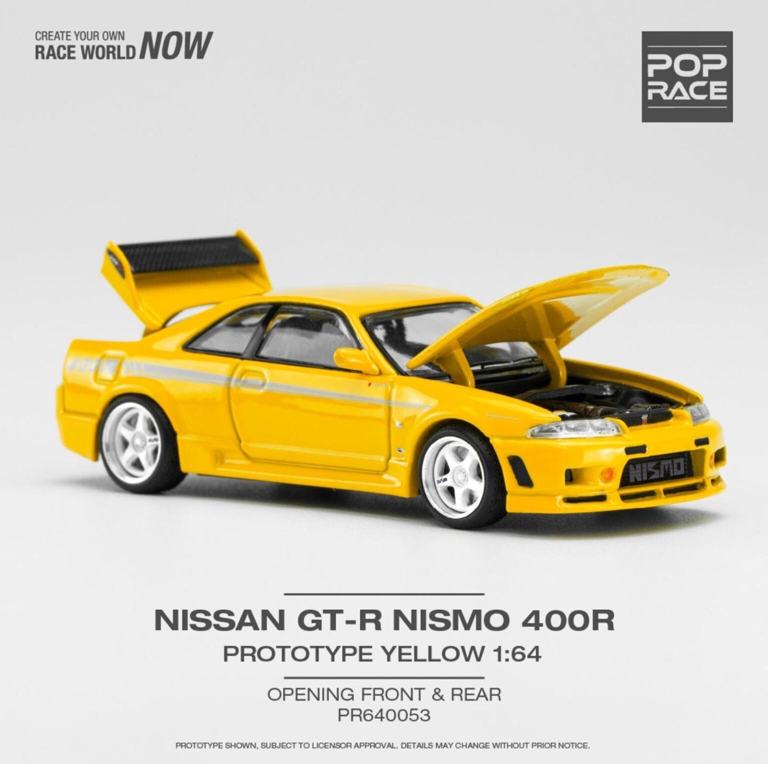 Mô Hình 1/64 Pop Race Nissan Skyline GT-R Nismo 400R Prototype Yellow ...