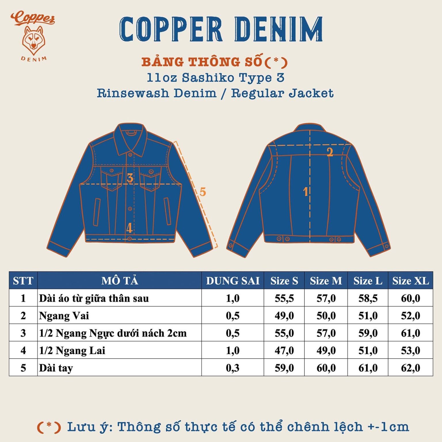 Áo Copper Denim 11oz Sashiko Type 3 Rinsewash Denim / Regular Jacket ...